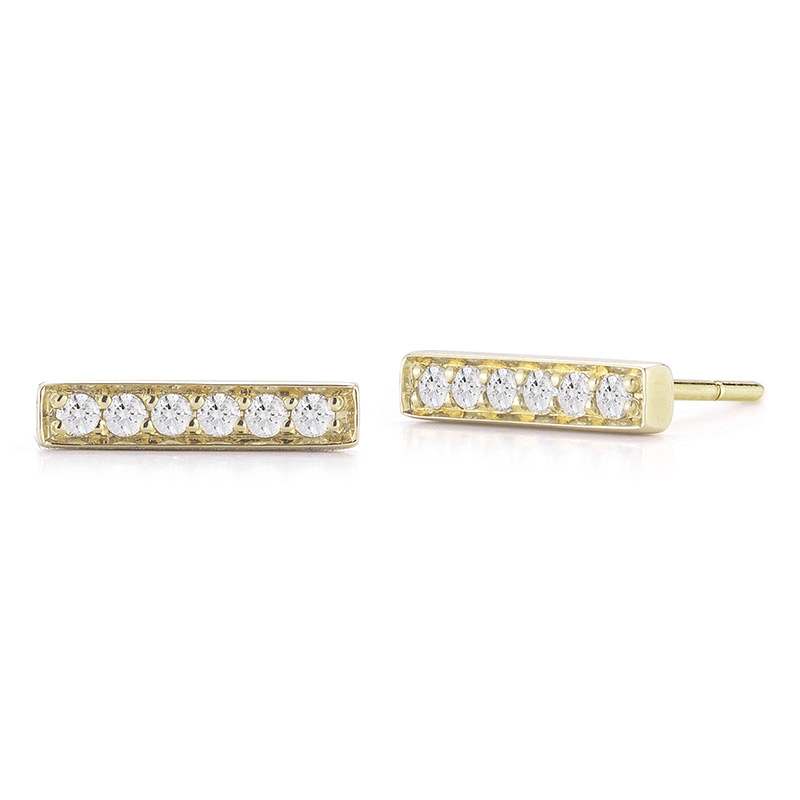 Deutsch Signature Clover Pave Diamond Stud Earrings - ED19-59B Deutsch Signature Clover Pave Diamond Stud Earrings - ED19-59B