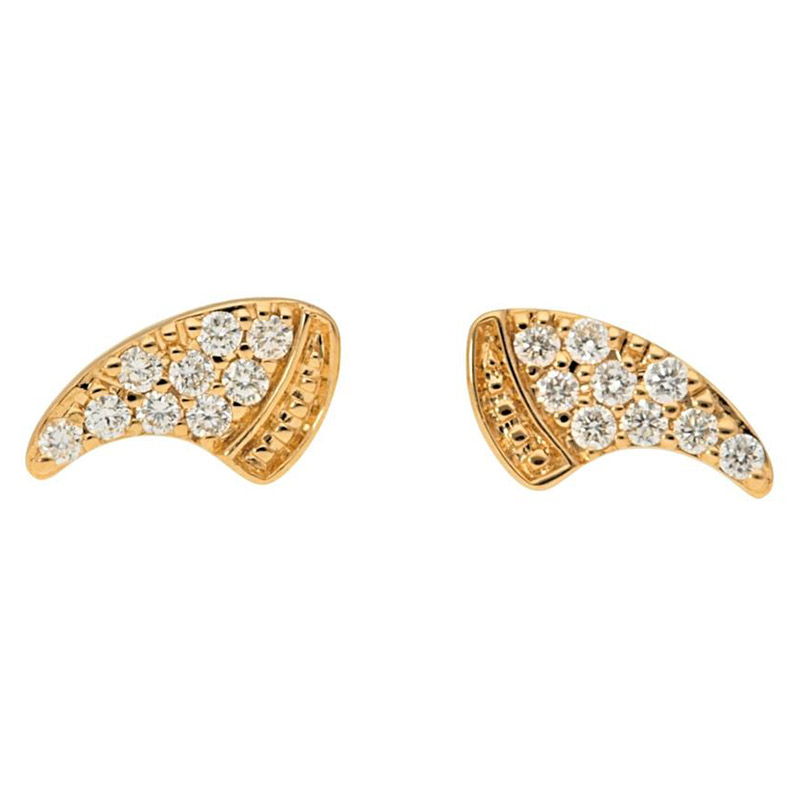 Deutsch Signature Clover Pave Diamond Stud Earrings - ED19-59B Deutsch Signature Clover Pave Diamond Stud Earrings - ED19-59B
