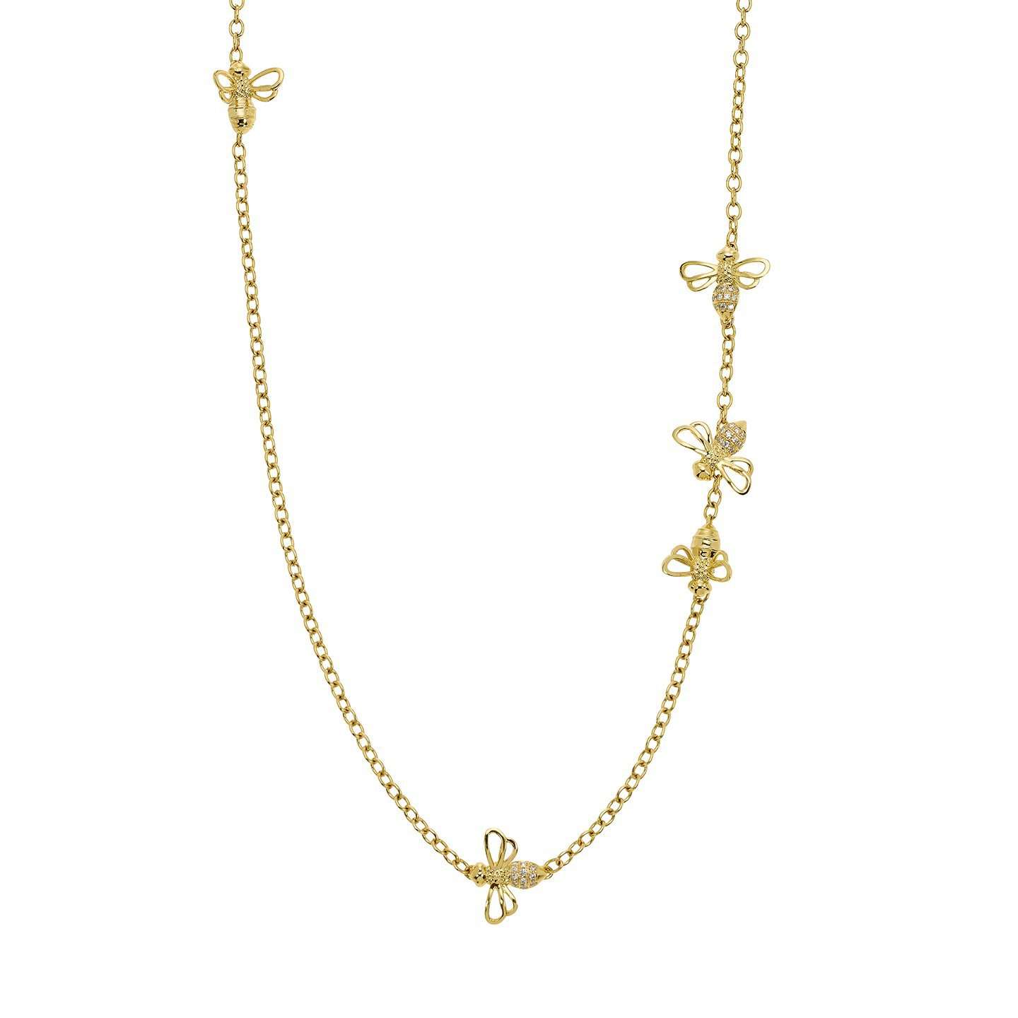 Temple St. Clair Busy Bee Necklace - N16144-BEE18 Temple St. Clair Busy Bee Necklace - N16144-BEE18