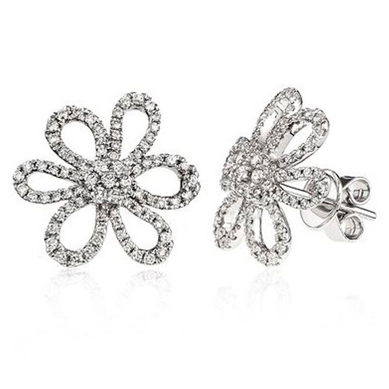 Deutsch Signature Clover Pave Diamond Stud Earrings - ED19-59B Deutsch Signature Clover Pave Diamond Stud Earrings - ED19-59B