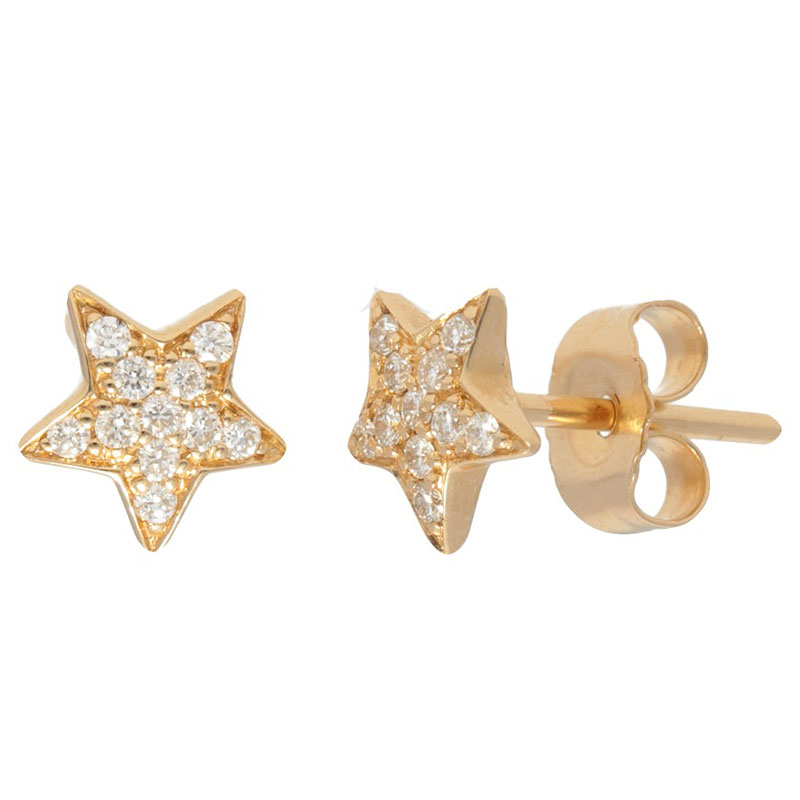 Deutsch Signature Clover Pave Diamond Stud Earrings - ED19-59B Deutsch Signature Clover Pave Diamond Stud Earrings - ED19-59B